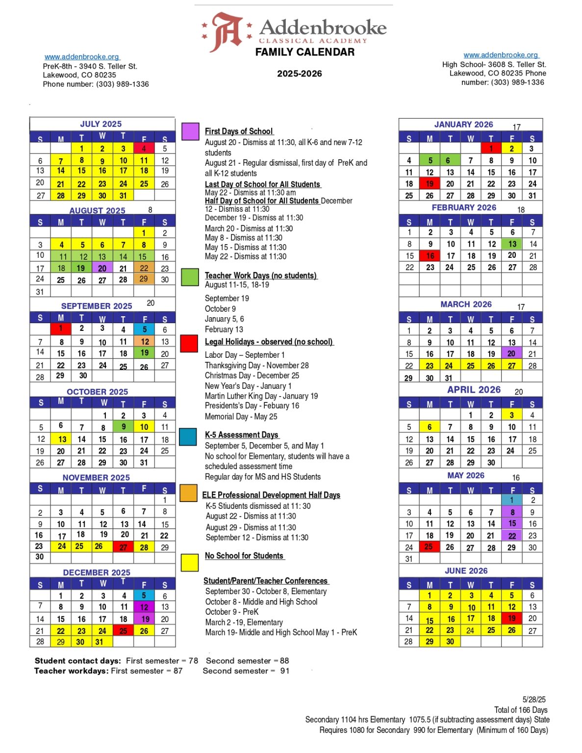 Ambarvale Public School Calendar 2026-2027 [Academic Year]