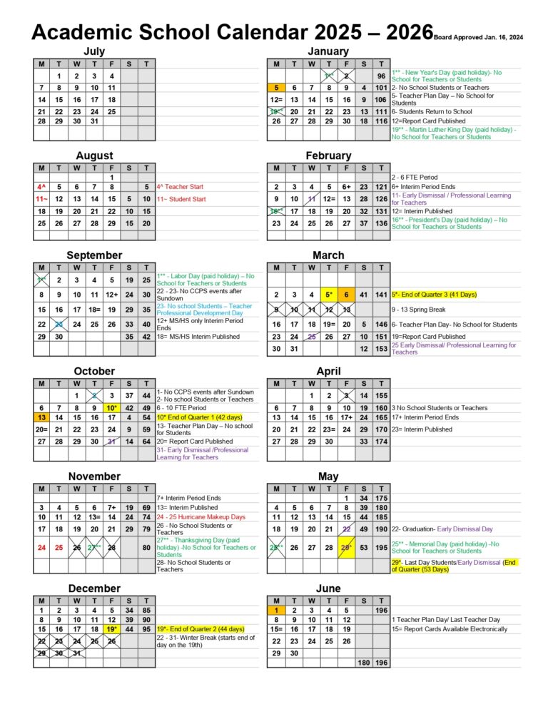 Collier County Schools Calendar 2026-2027 [Academic Year]